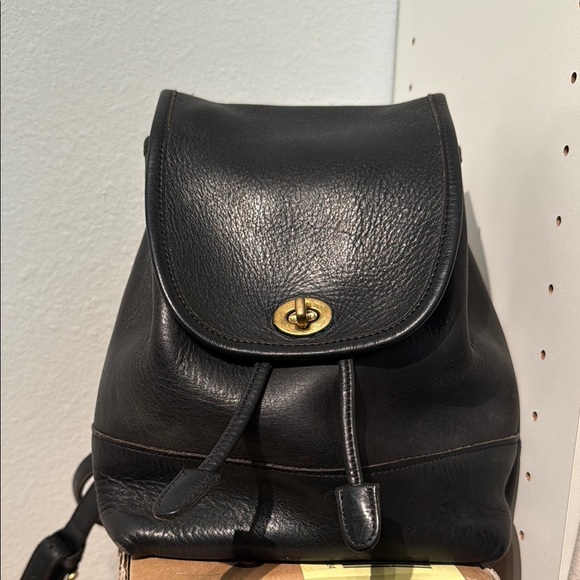 Coach | Bags | Coach Black Leather Backpack | Poshmark